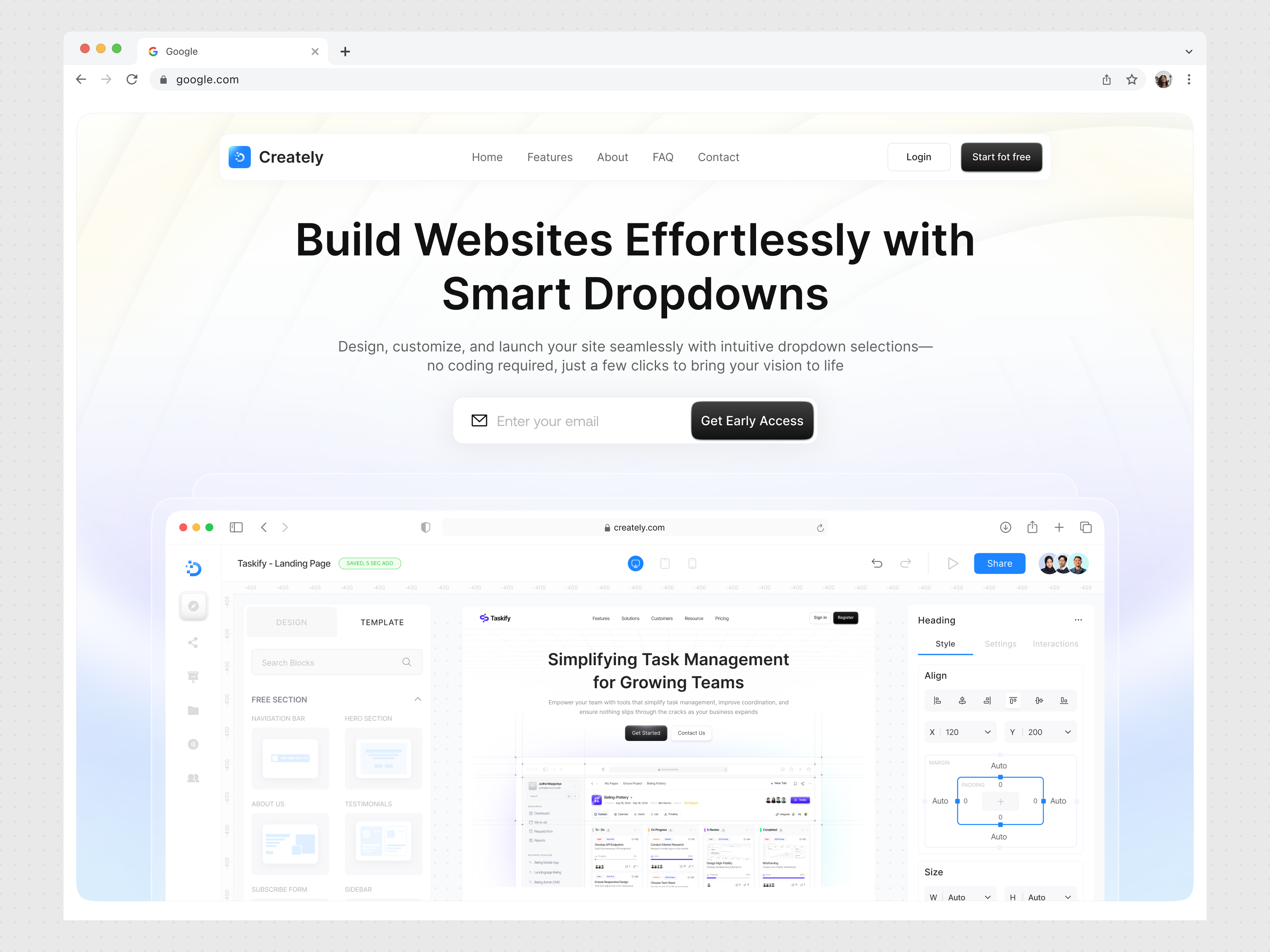 Creately - Web Builder Landingpage 🧩 by Judha 🏄🏻♂️ for Emura on Dribbble Creately - Web Builder Landingpage 🧩 by Judha 🏄🏻♂️ for Emura on Dribbble